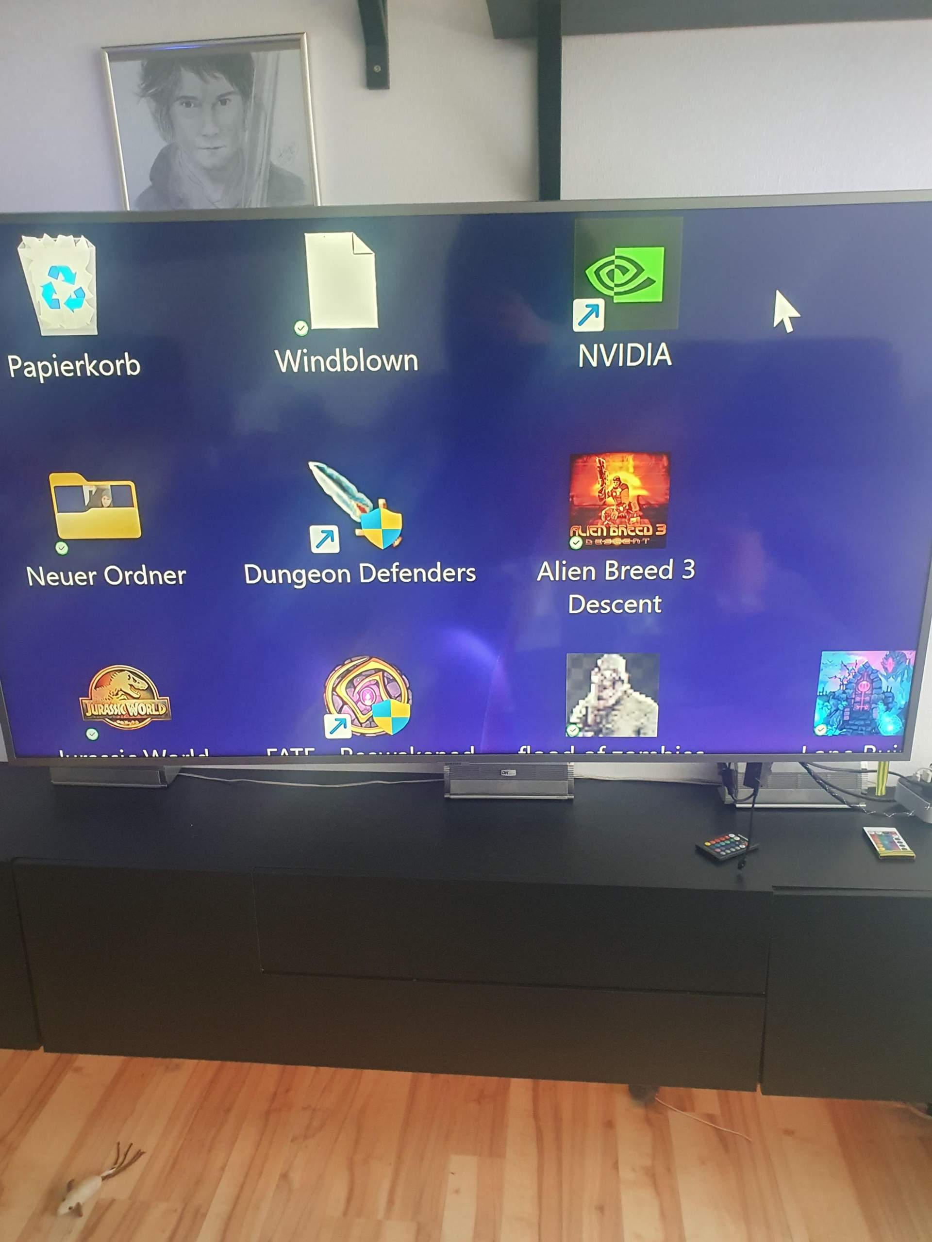 Auflösung nicht änderbar da alles zu groß? (Desktop)