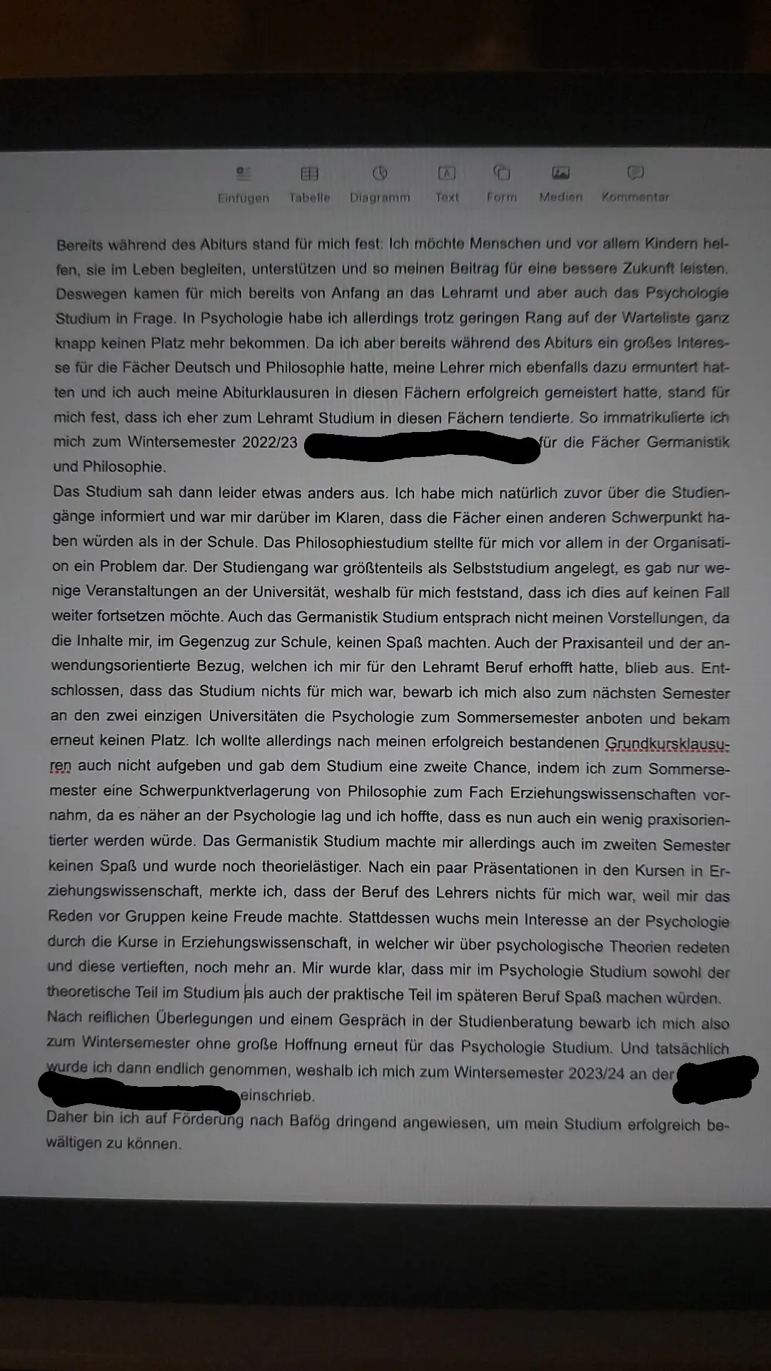 Bafög erfolgreiche Begründung für den Fachrichtungswechsel ...
