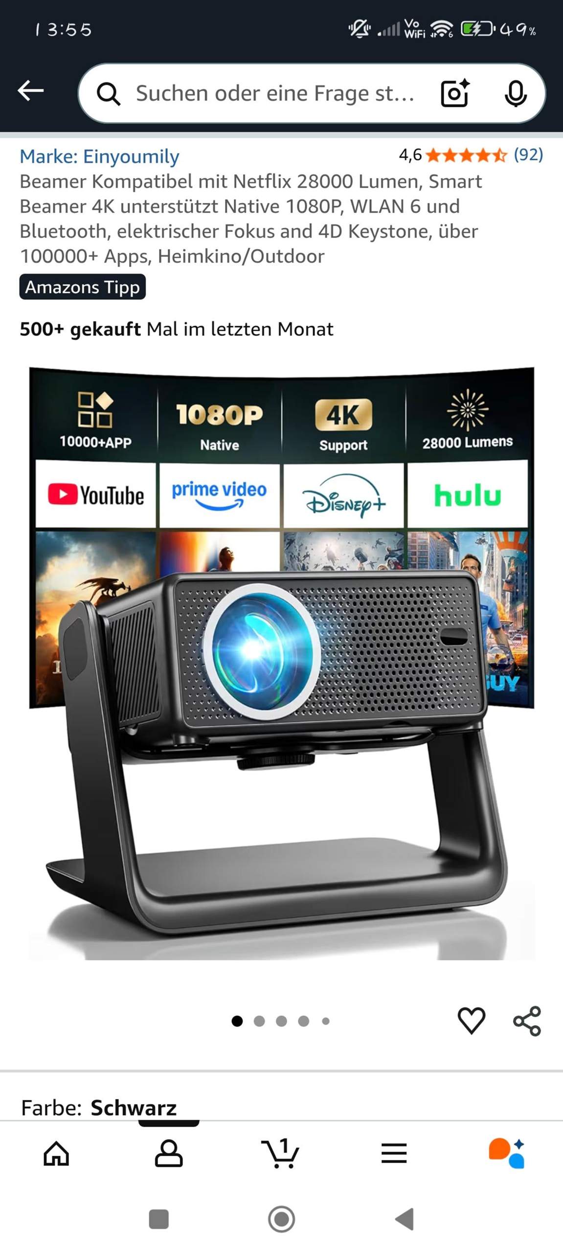 Beamer plus Leinwand oder Monitor? (Fernbedienung, 4K, Heimkinosystem)