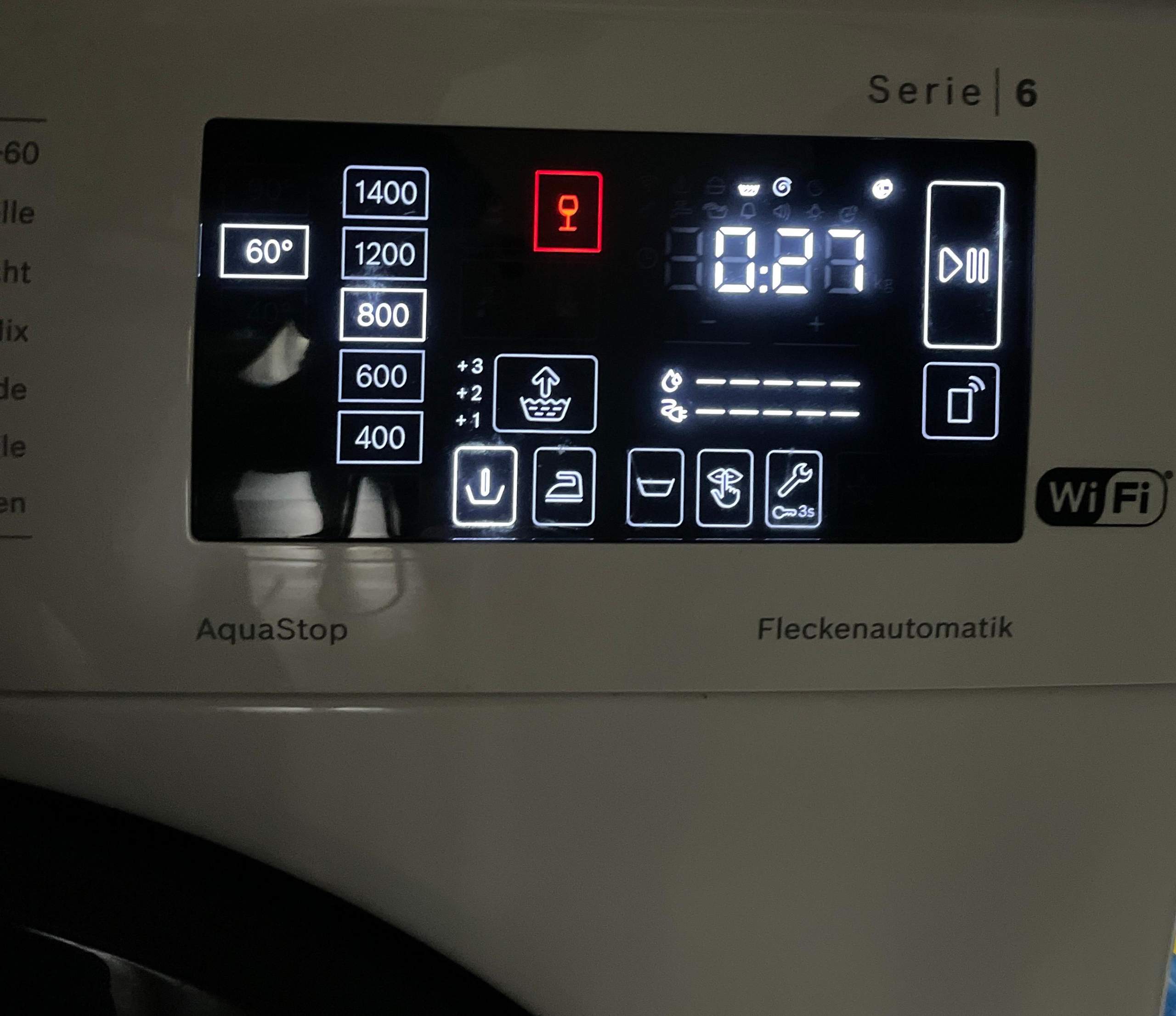 Bosch Serie 6 Waschmaschine Symbole