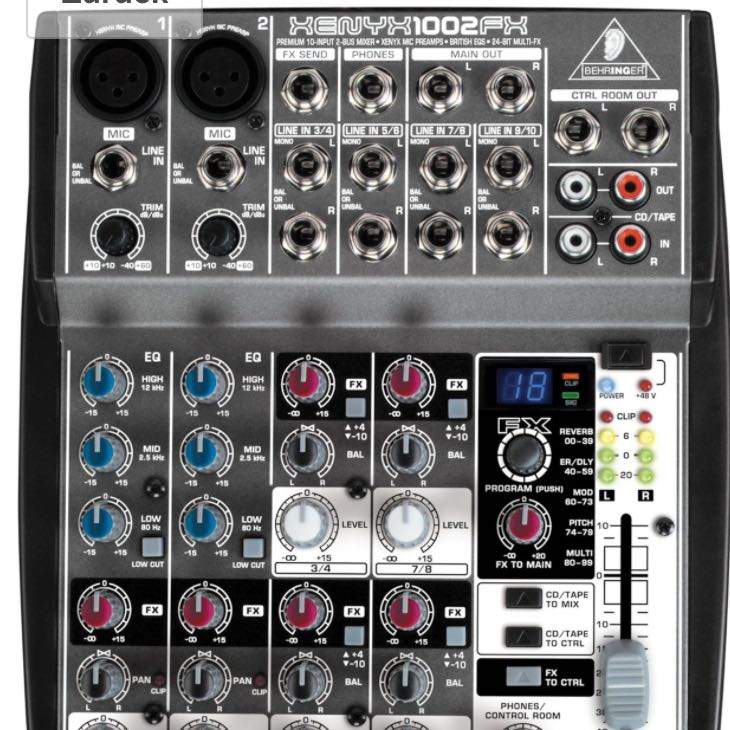 Behringer Mischpult FX Send trotz eingebautem Effektprozessor? (Technik ...