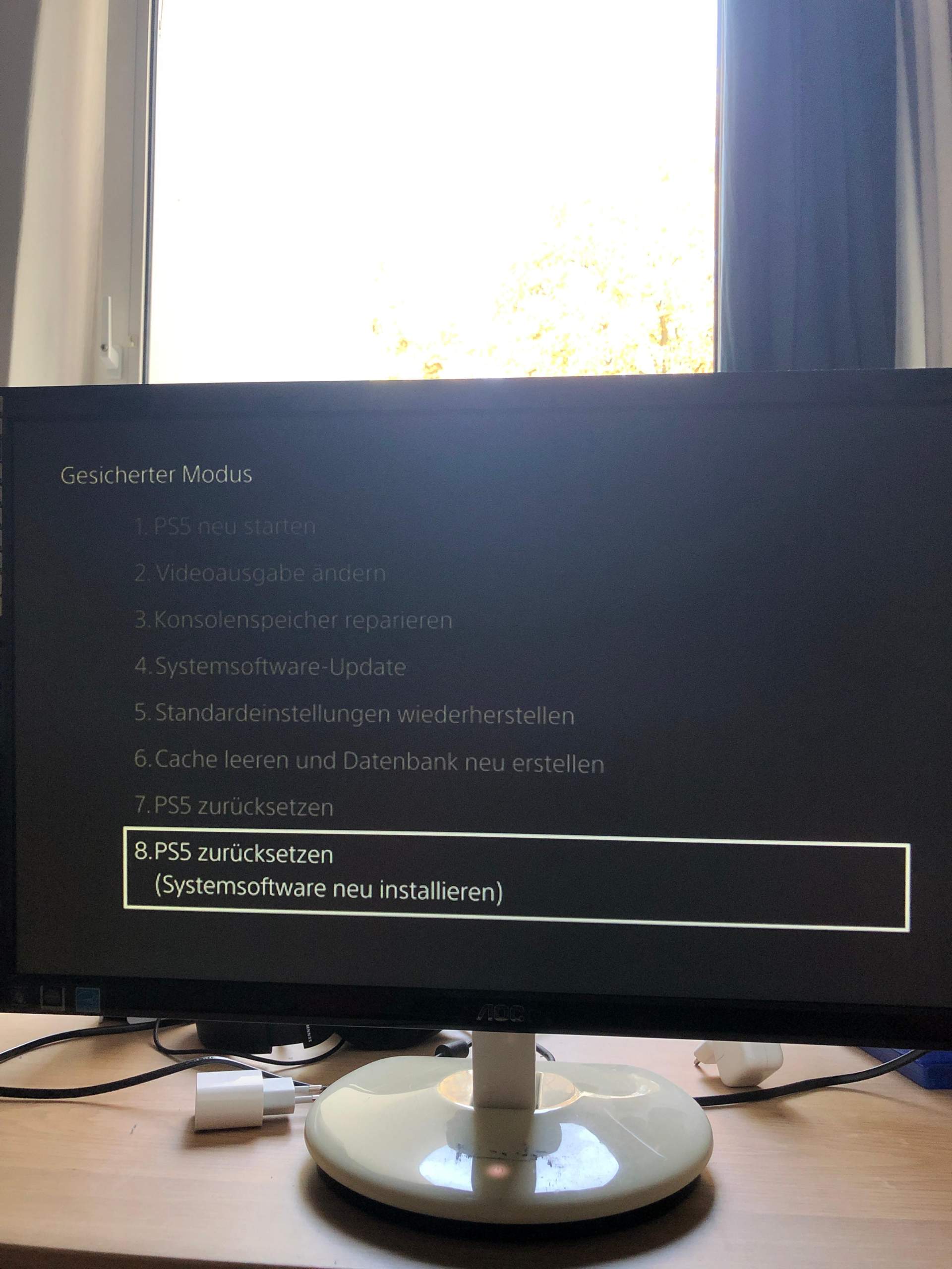 Bei meiner ps5 ist der gesicherte Modus angegangen und ich kann nur ...