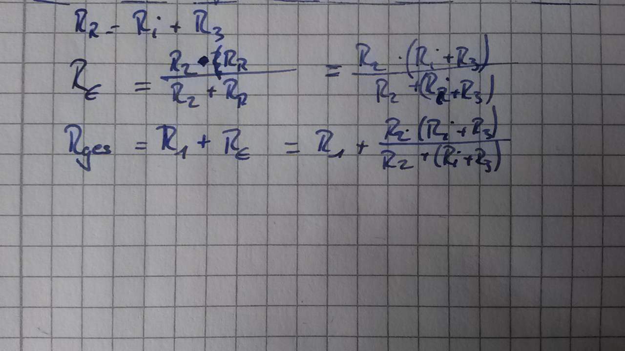 Belasteter Spannungsteiler: Formelumstellung? (Ausbildung und Studium ...