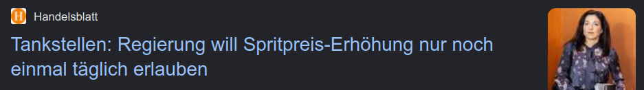 Benzin darf jetzt nur noch 1 mal pro Tag steigen. Wie findet ihr das ...