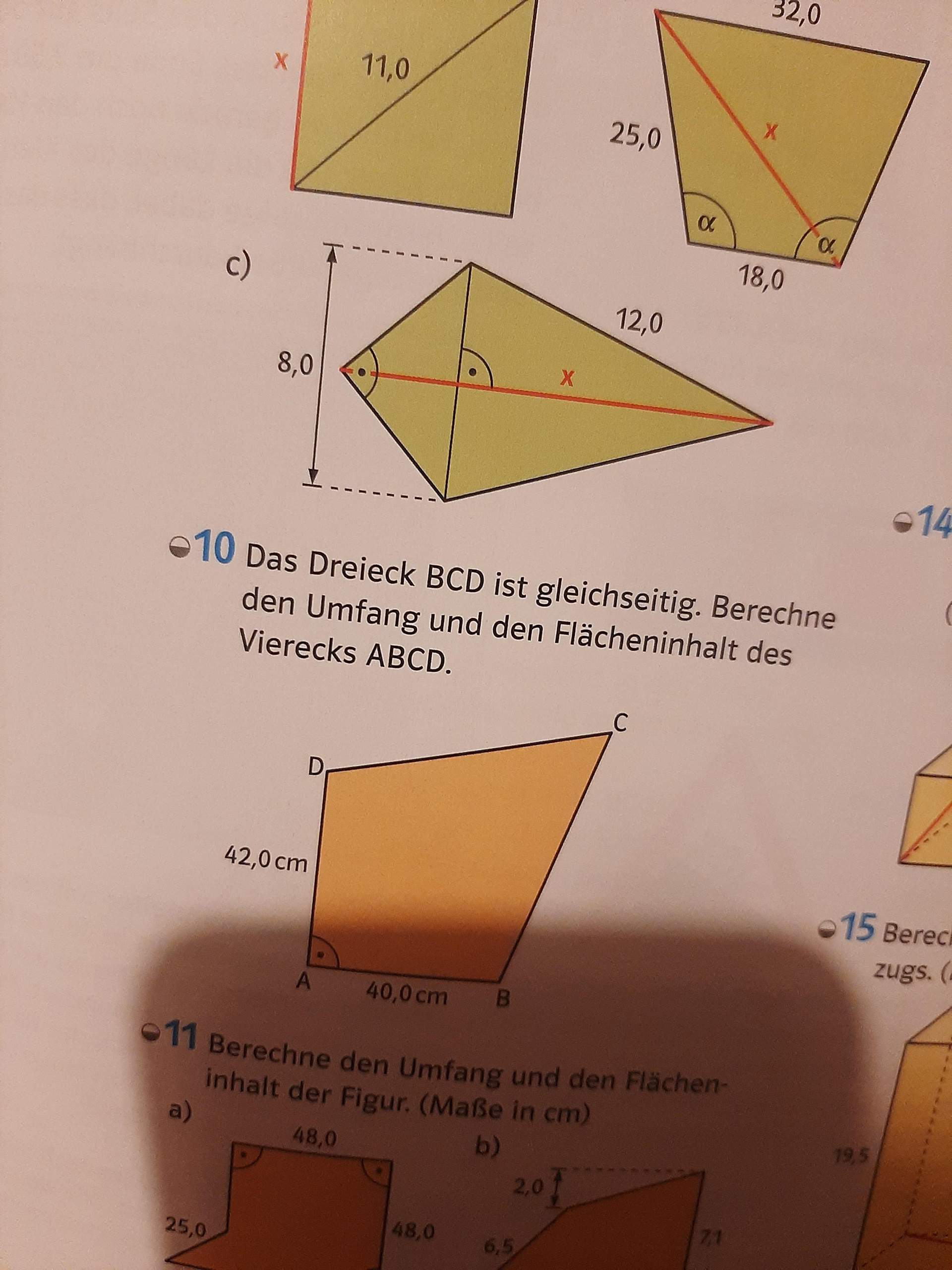 Berechne Den Umfang Und Den Fl cheninhalt Der Figur Mit Dem Satz Des Berechne Den Umfang Und Den Fl cheninhalt Der Figur Mit Dem Satz Des