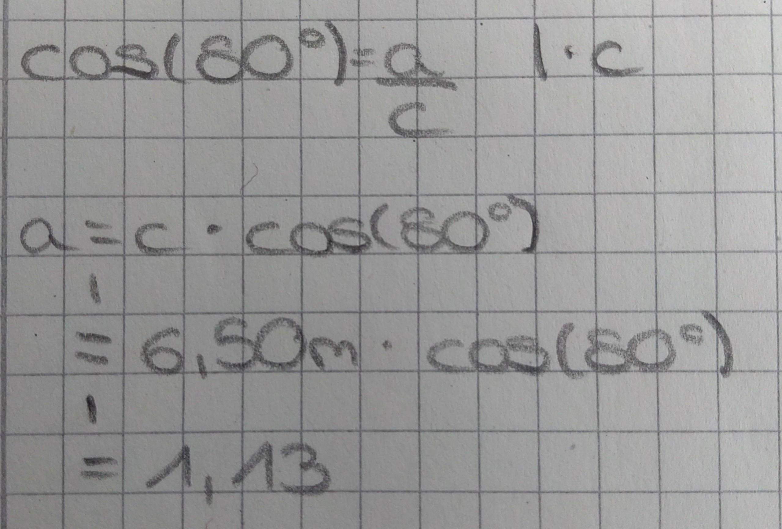 Berechnung an rechtwinkligen Dreiecken (Trigonometrie)? (Mathematik)