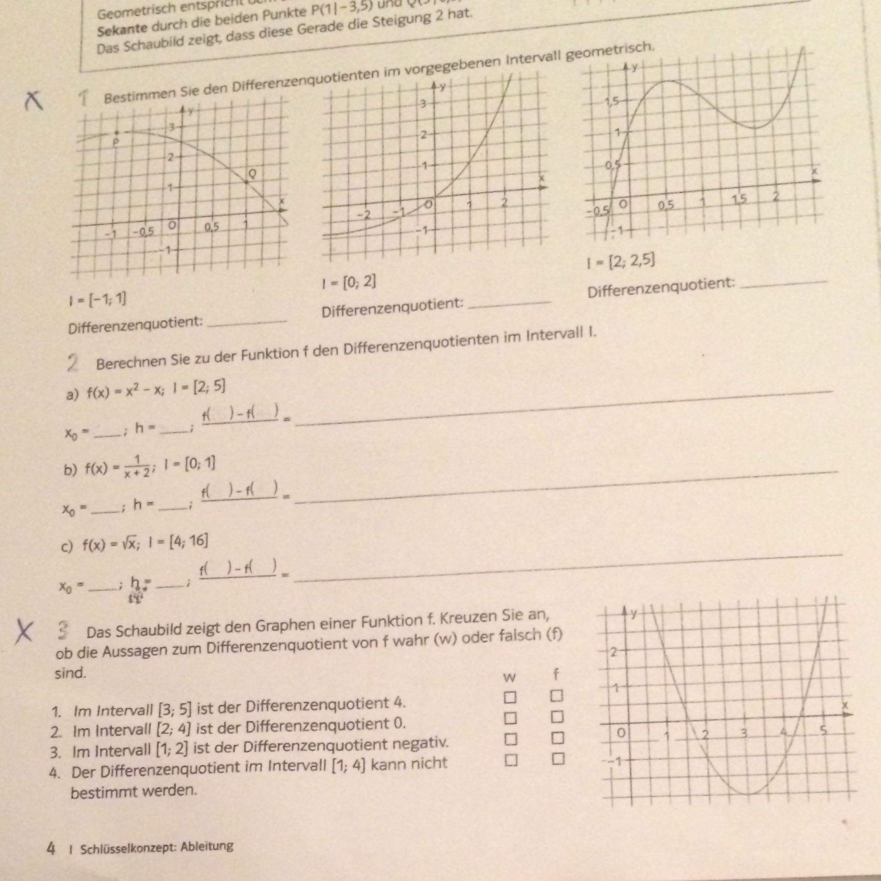 Differenzquotienten Bestimmen | Differenzenquotient Erklärung ...