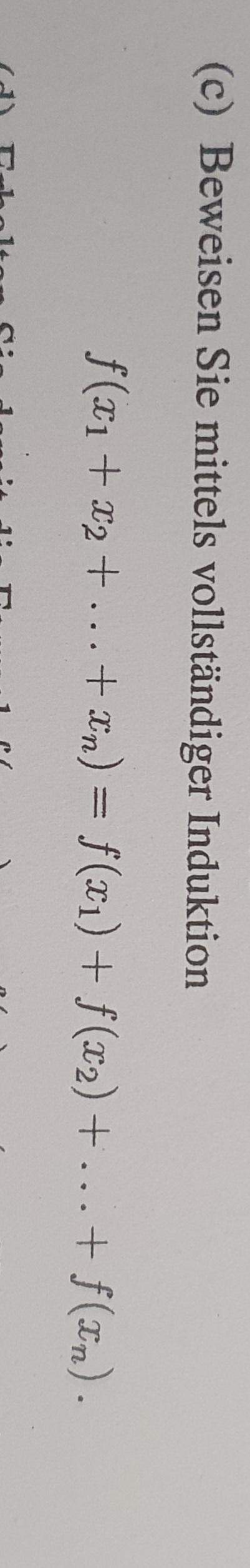 Beweis f(x+y)=f(x)+f(y)? (Schule, Mathematik, Physik)