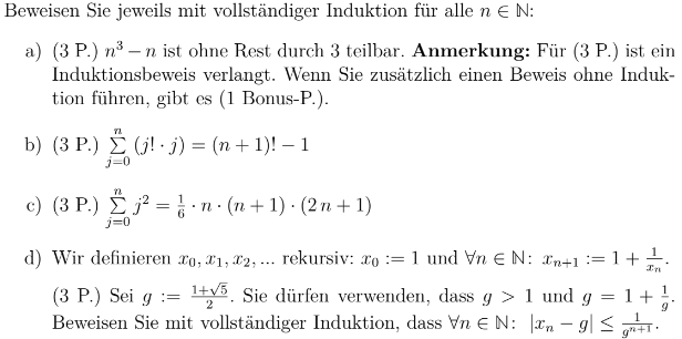 Beweise mit vollständiger Induktion? (rechnen, Beweis, Rechenweg)