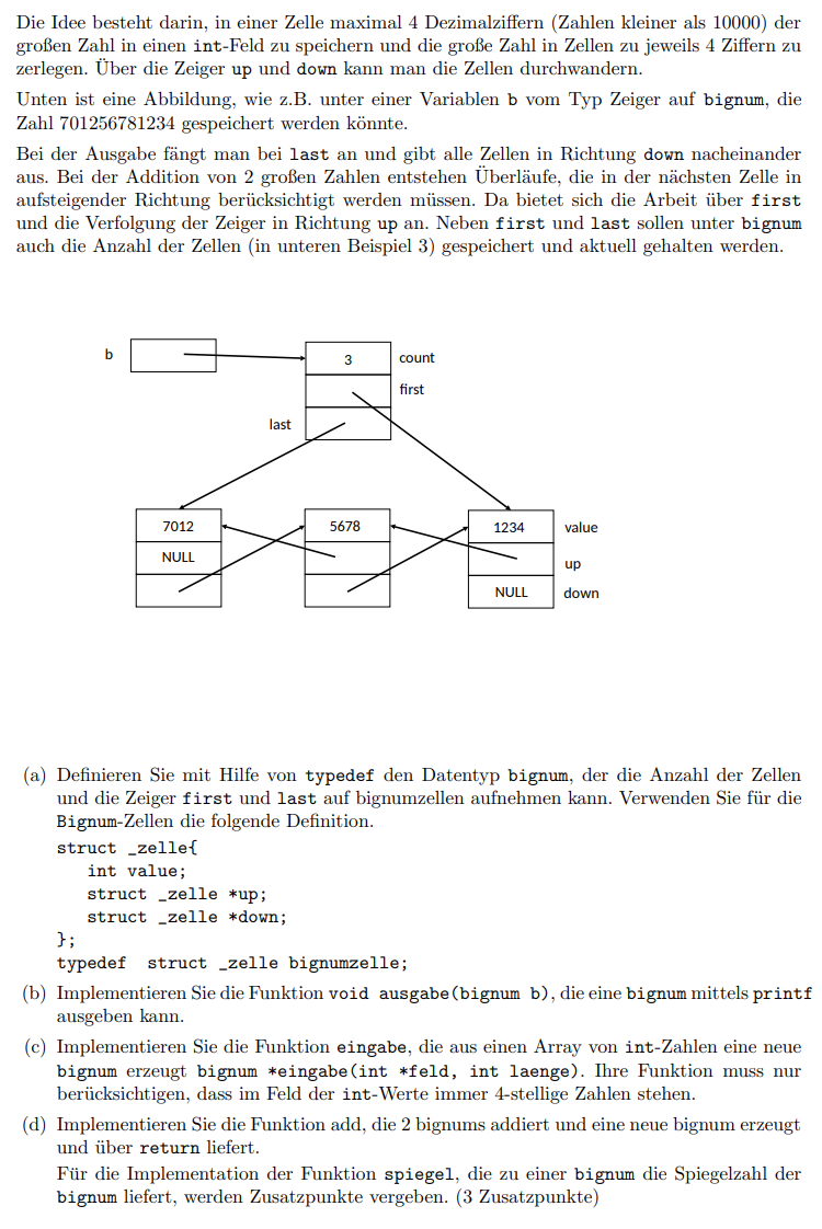 bignum mit typedef struct implementieren in c? (Informatik ...