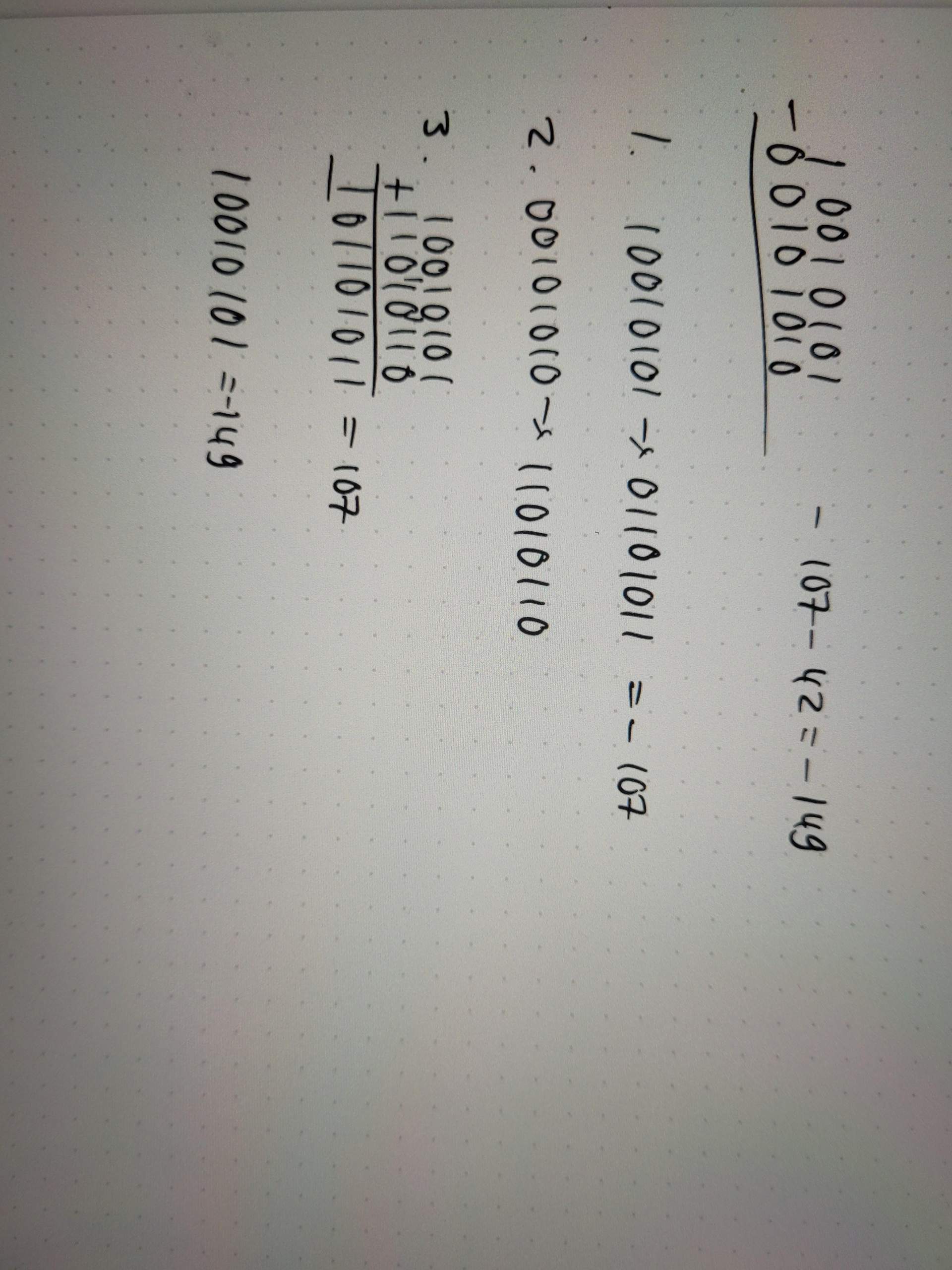 Binärzahlen subtraktion? (Informatik, Zweierkomplement)