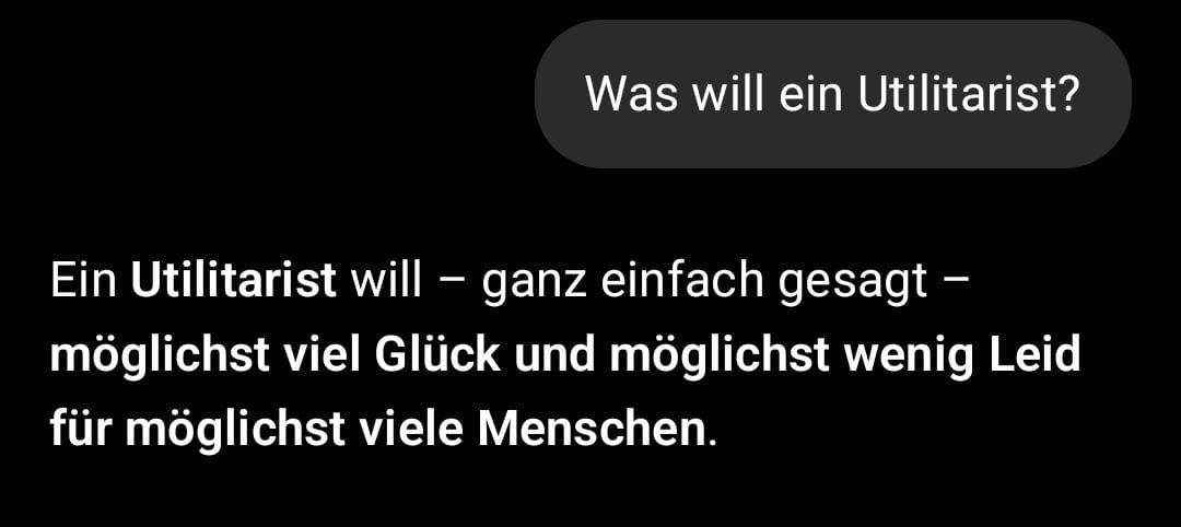 Bist du ein Utilitarist? (Schule, Psychologie, Politik)