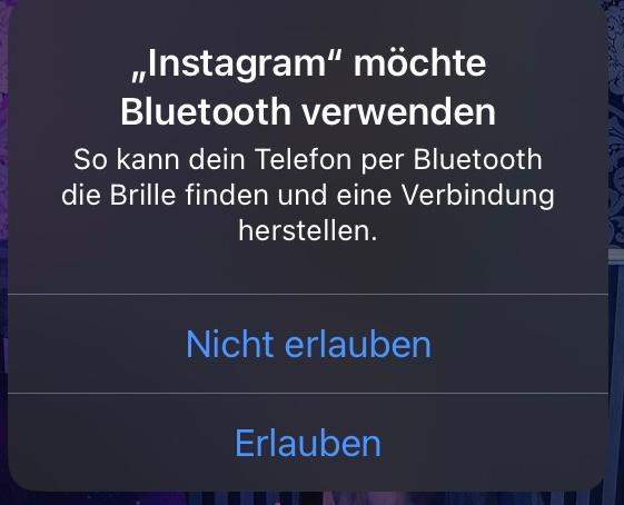 Bluetooth Meldung von Insta? (Handy, iPhone, Instagram)