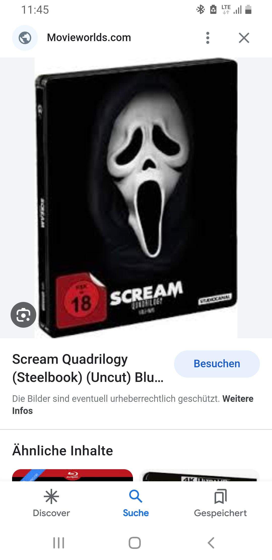 Bluray uncut scream? (Fernsehen, Horror, DVD)