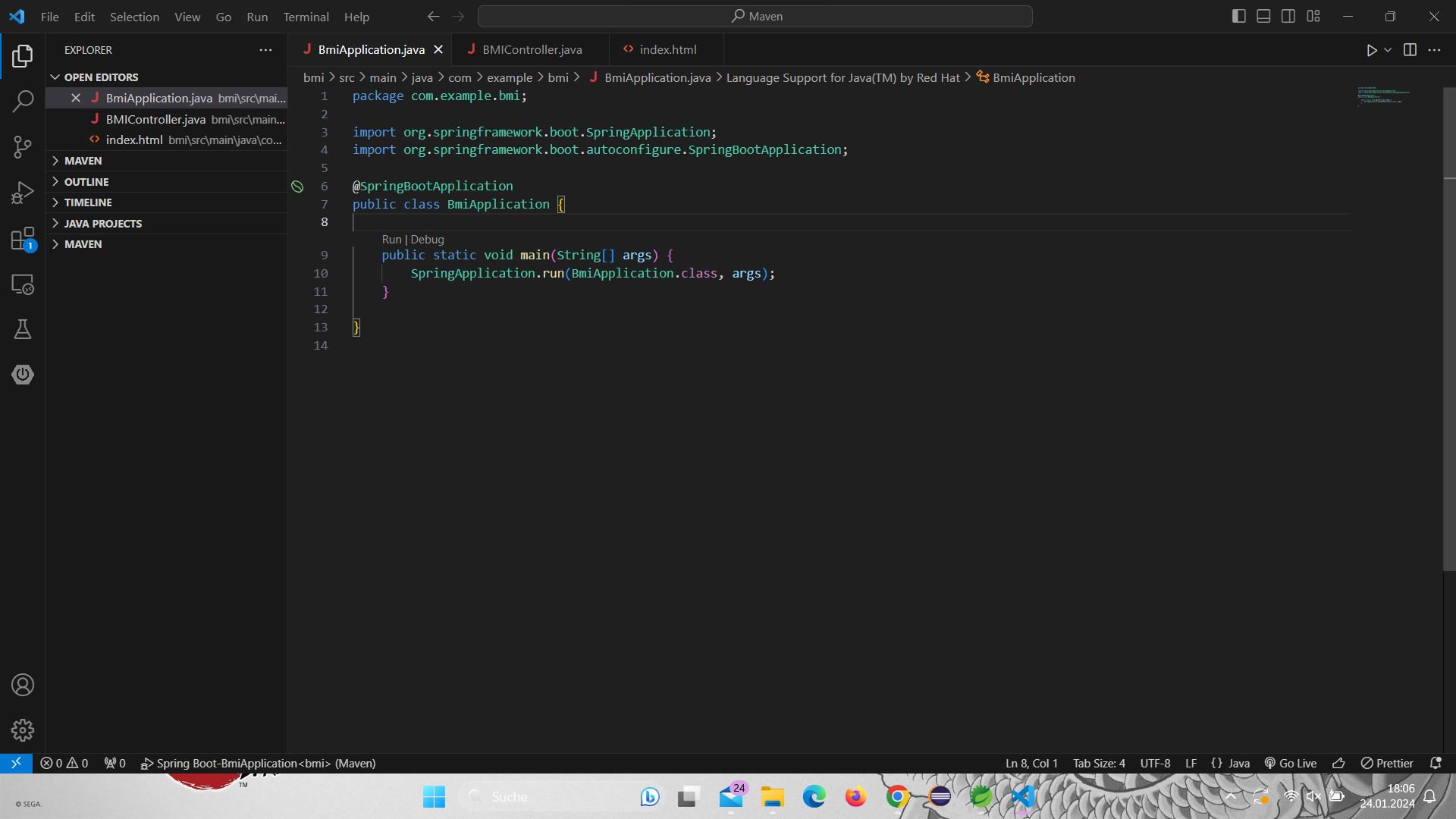 Bmi Rechner Code Problem Webseite Java Html