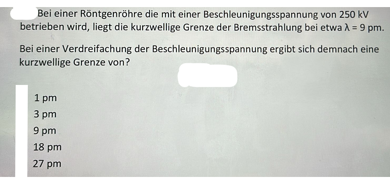 Bremsstrahlung..? (Formel, Strahlung)