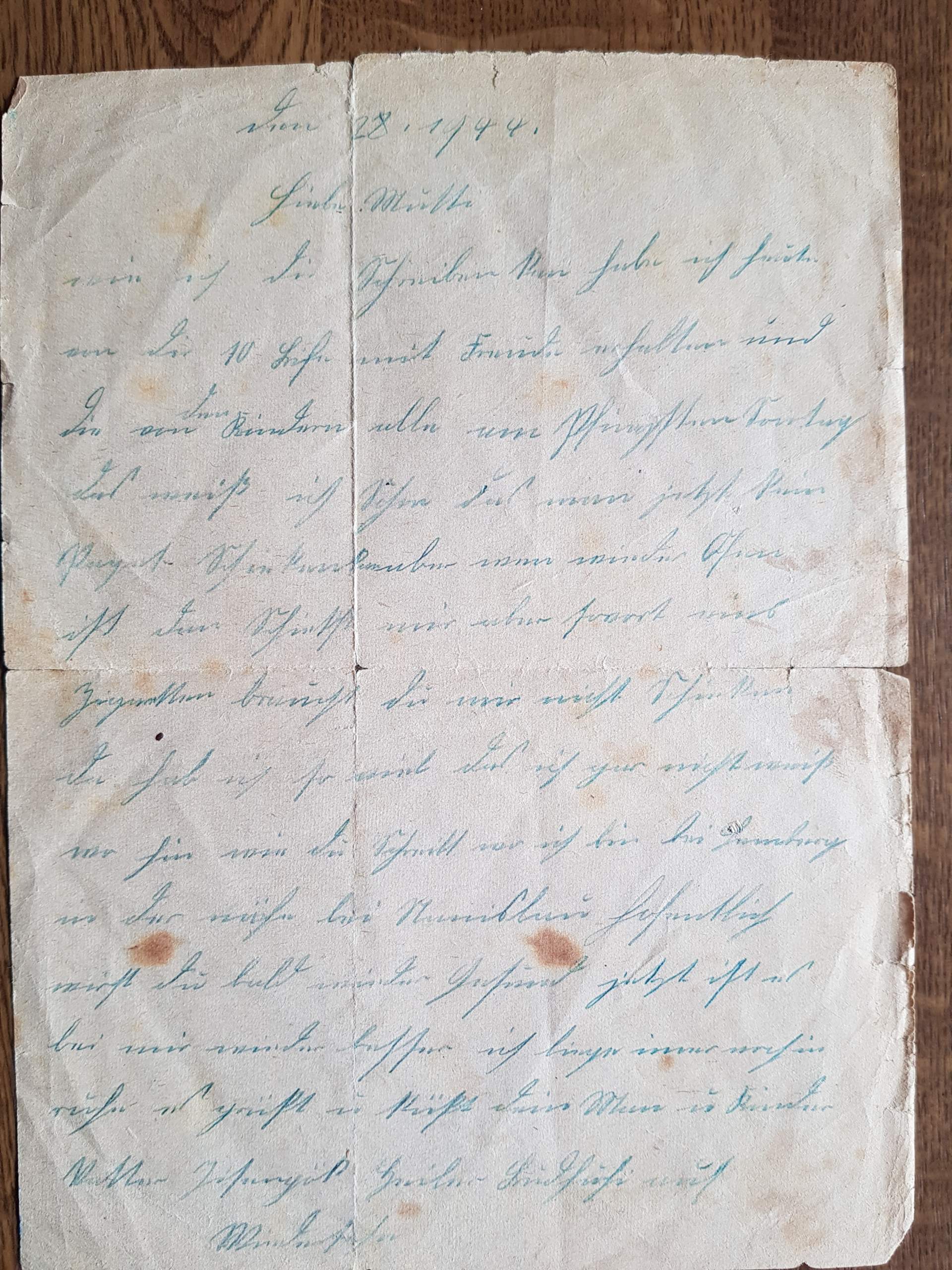 Briefe mit altdeutscher schrift?