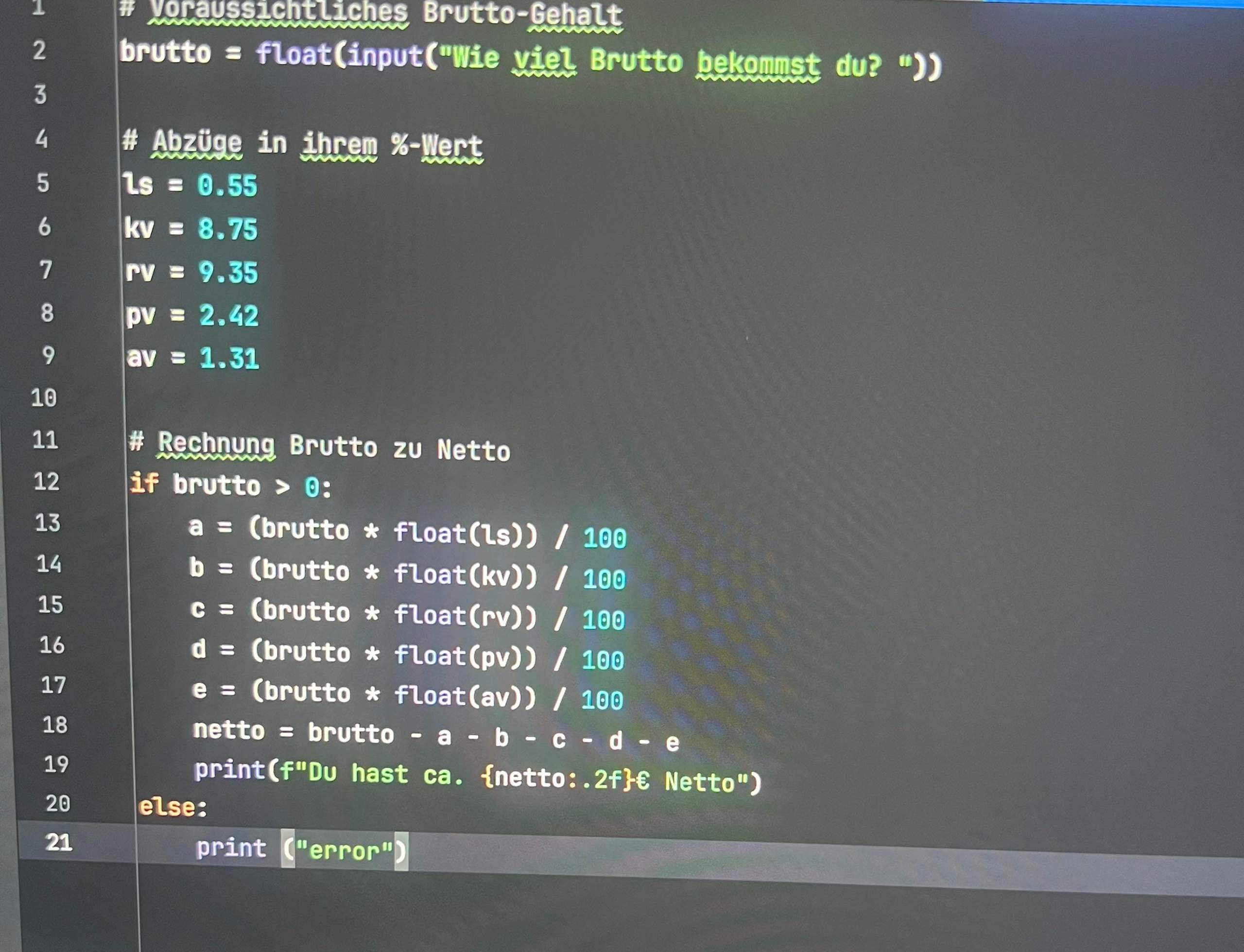 Brutto-Netto-Rechner programmiert. Was haltet Ihr davon? (Arbeit ...