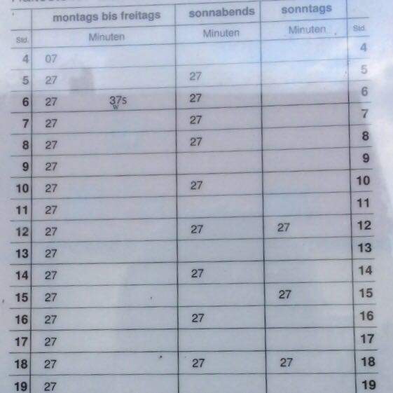 Busplan lesen!? (Zeit, Bus, alleine)