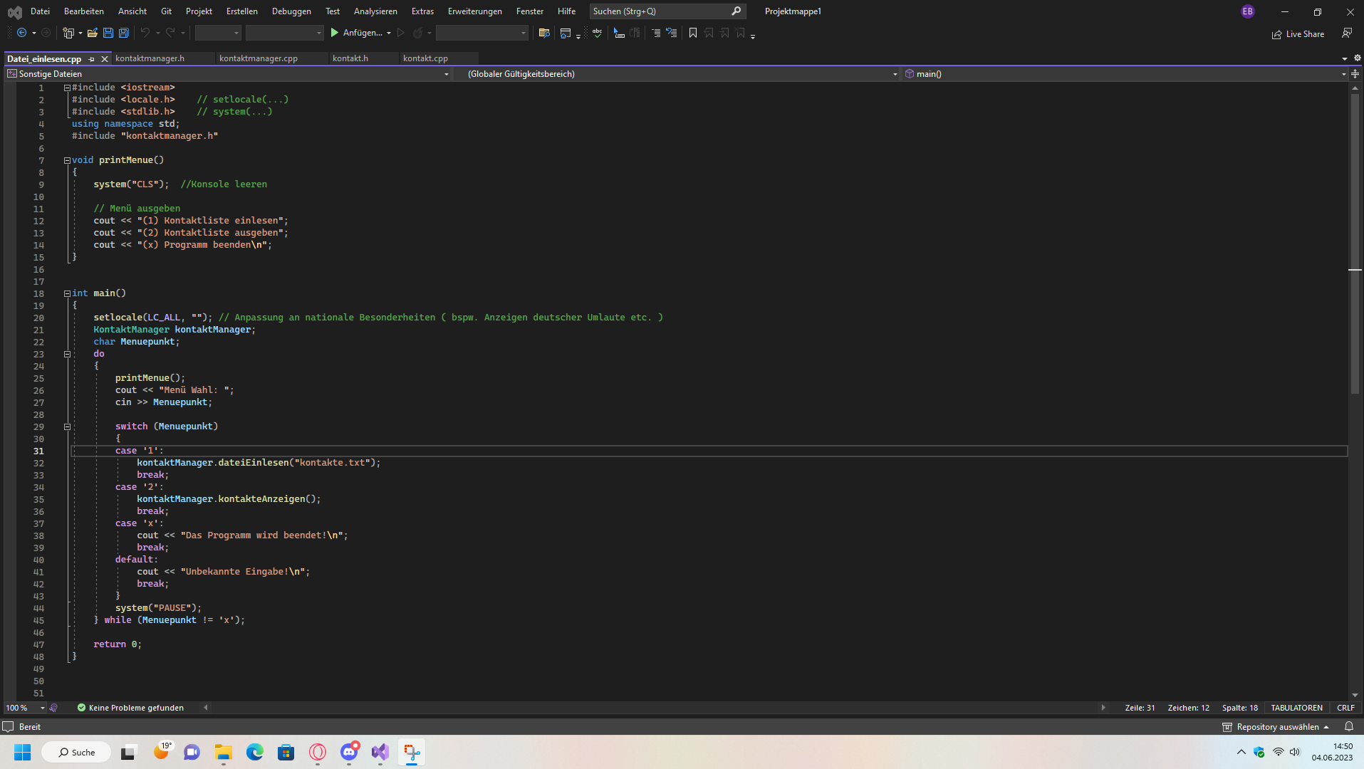 C++: Wie kann ich eine Datei einlesen und deren Infos ausgeben? (programmieren ...