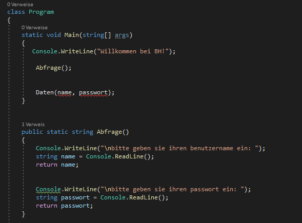 c# Methode rückgabewert in Main weiterverwenden? (Computer, programmieren, C Sharp)