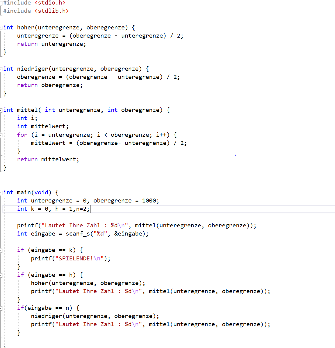 C Programm Falsch Hilfe Bei If Und Else Computer Informatik
