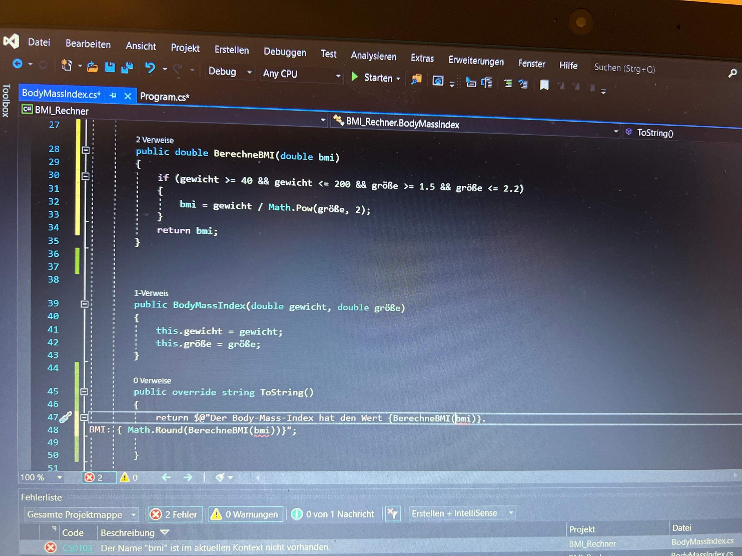 C# Programm helfen? (Computer, programmieren, Code)