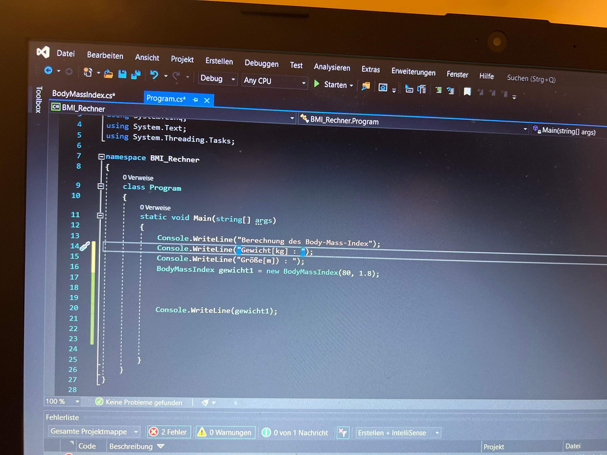 C# Programm helfen? (Computer, programmieren, Code)
