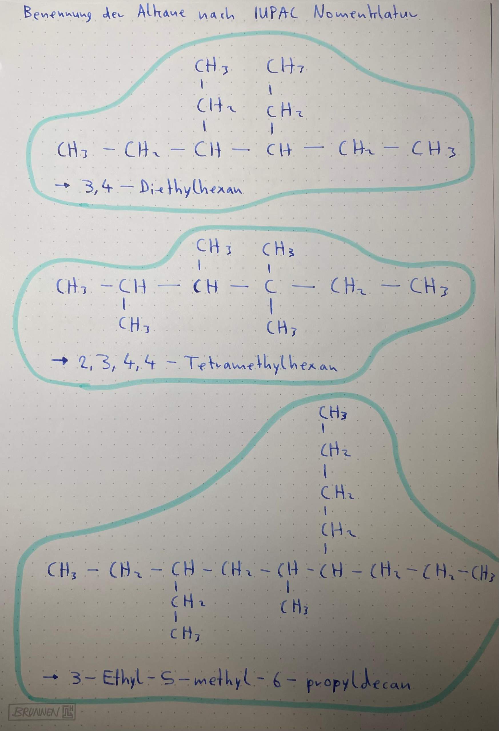[Chemie] Benennung von Alkanen, Alkenen und Alkinen? (Atom ...