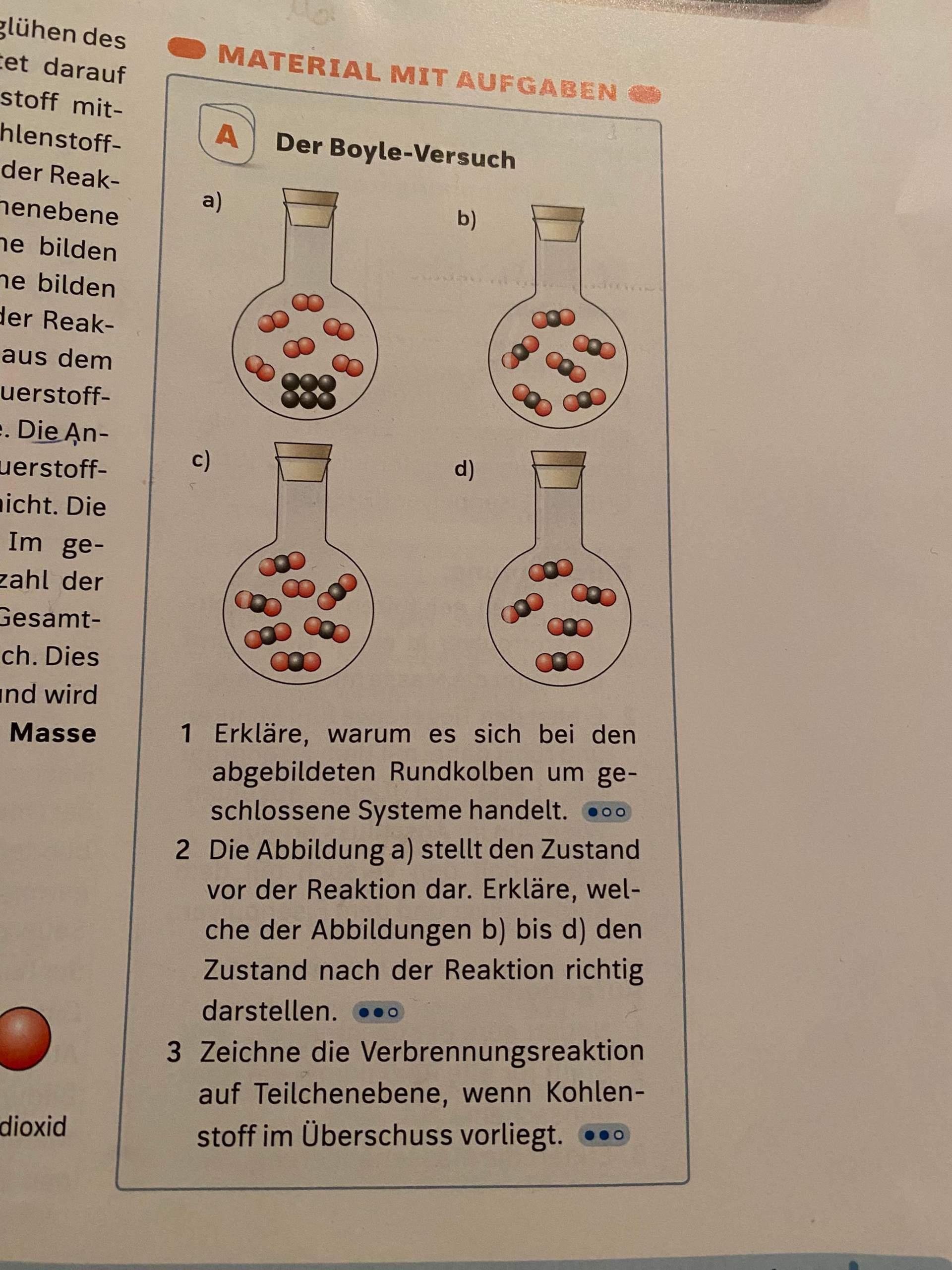 Gesetz Der Erhaltung Der Masse Bild Reaktionen Und Teilchenmodell