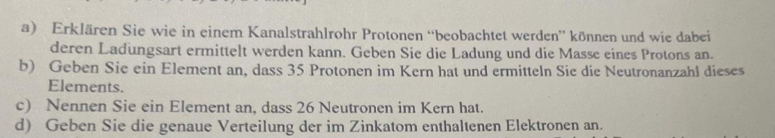 [Chemie] Protonen im Kanalstrahlrohr beobachten? (Schule, Unterricht, Atom)