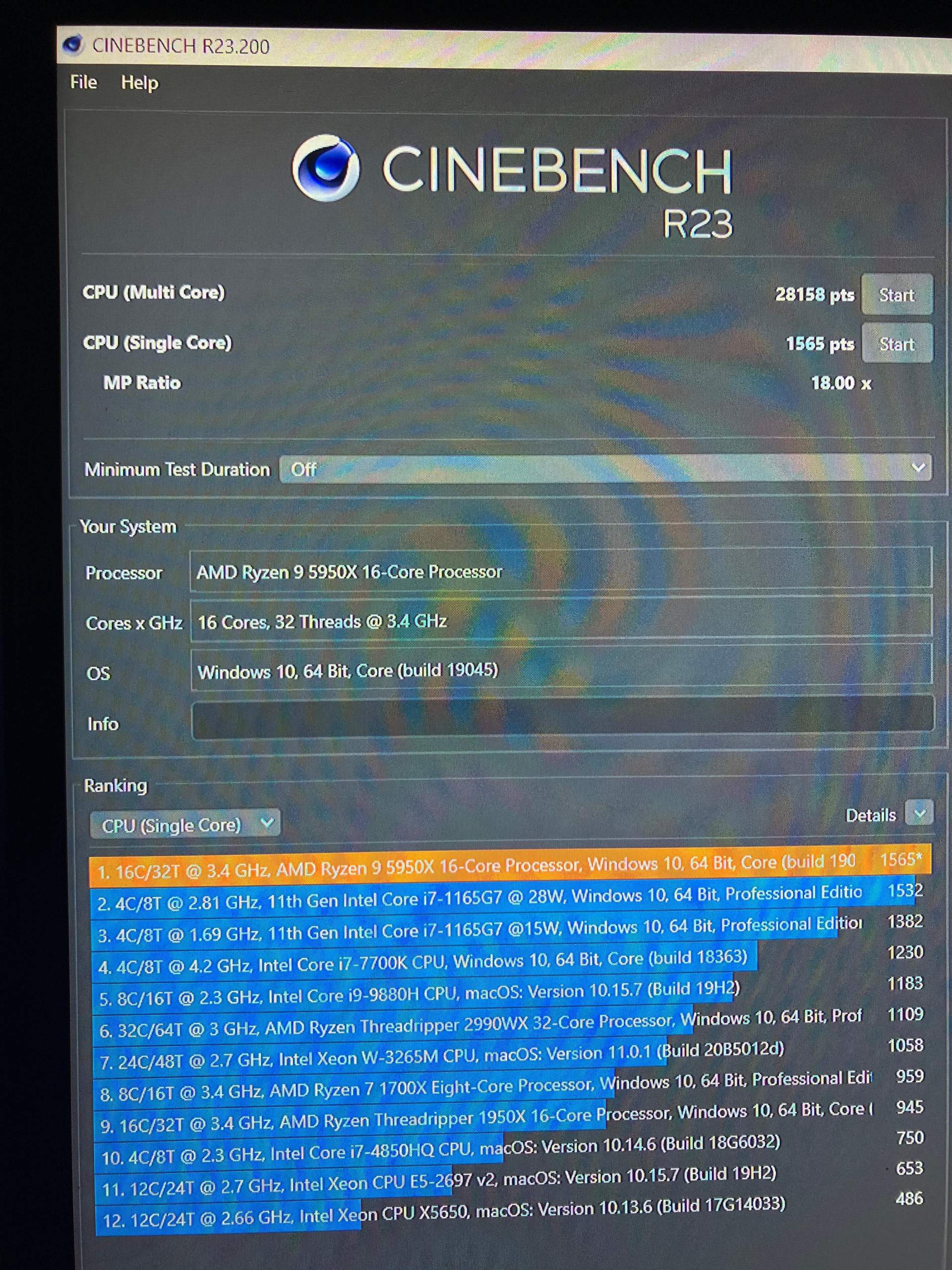 Cinebench r23 mit 5950x und 28158 punkten im multicore ok? (Gaming PC ...