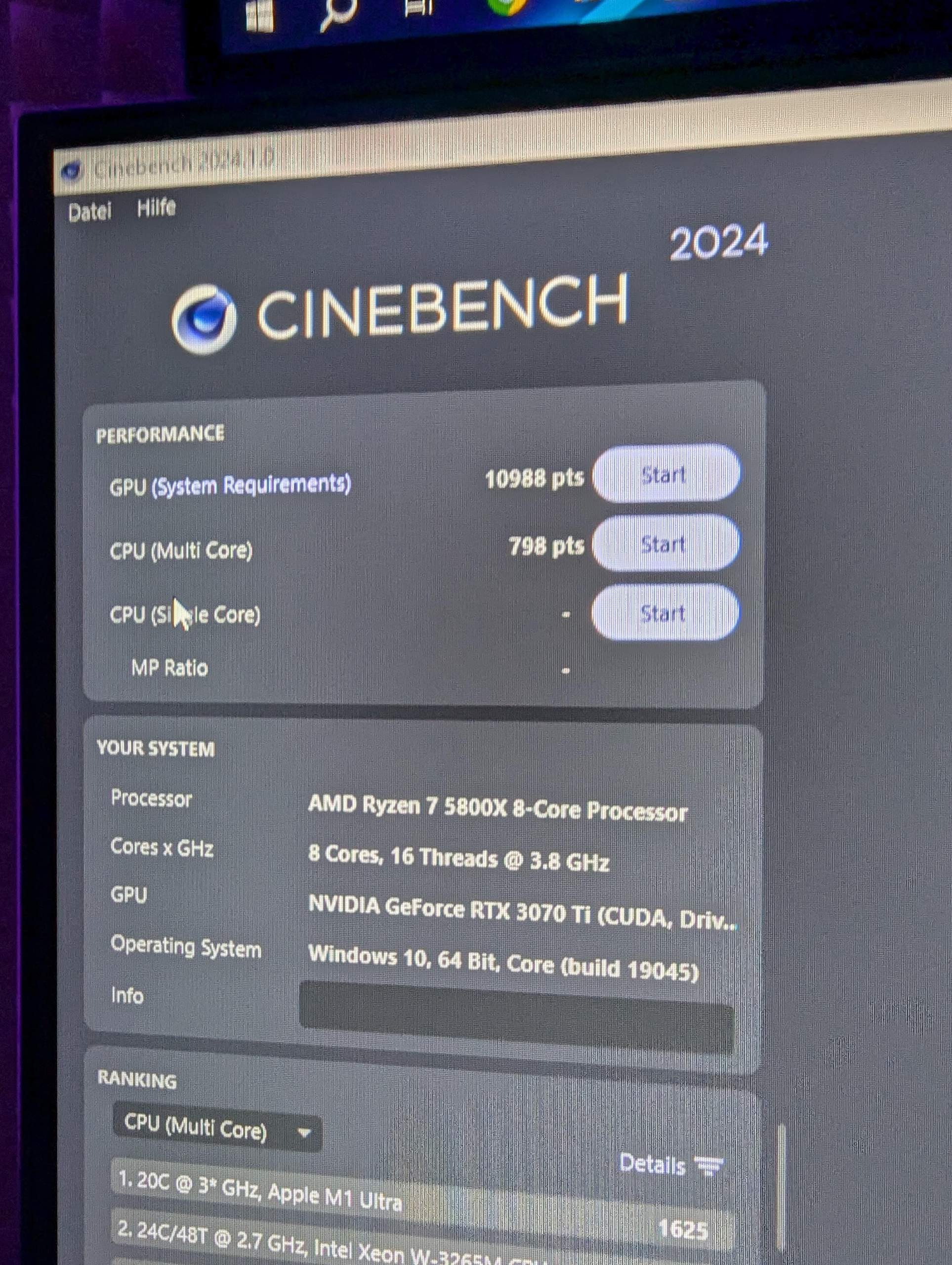 Cinebench sehr wenig pts? (Software, CPU, GPU)
