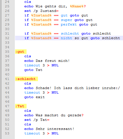 Cmd: If-Abfrage mit Leerzeichen? (Computer, Programmieren)