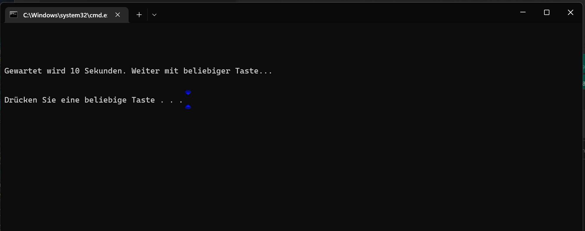 CMD Timeout Befehl zählt nicht runter? (programmieren, Konsolen ...