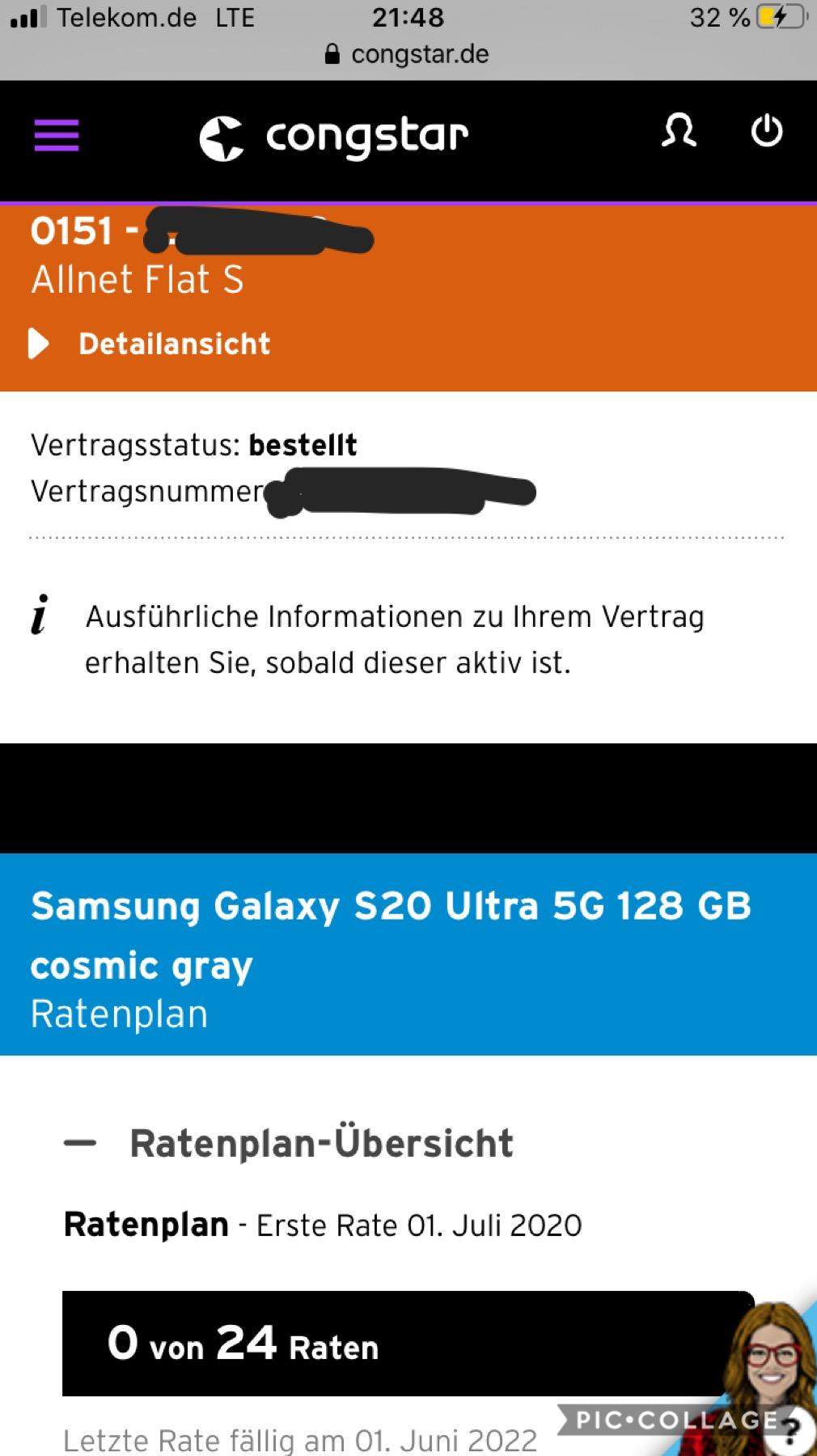 Congstar Handy mit Vertrag wurde mein Vertrag angenommen? (Computer ...