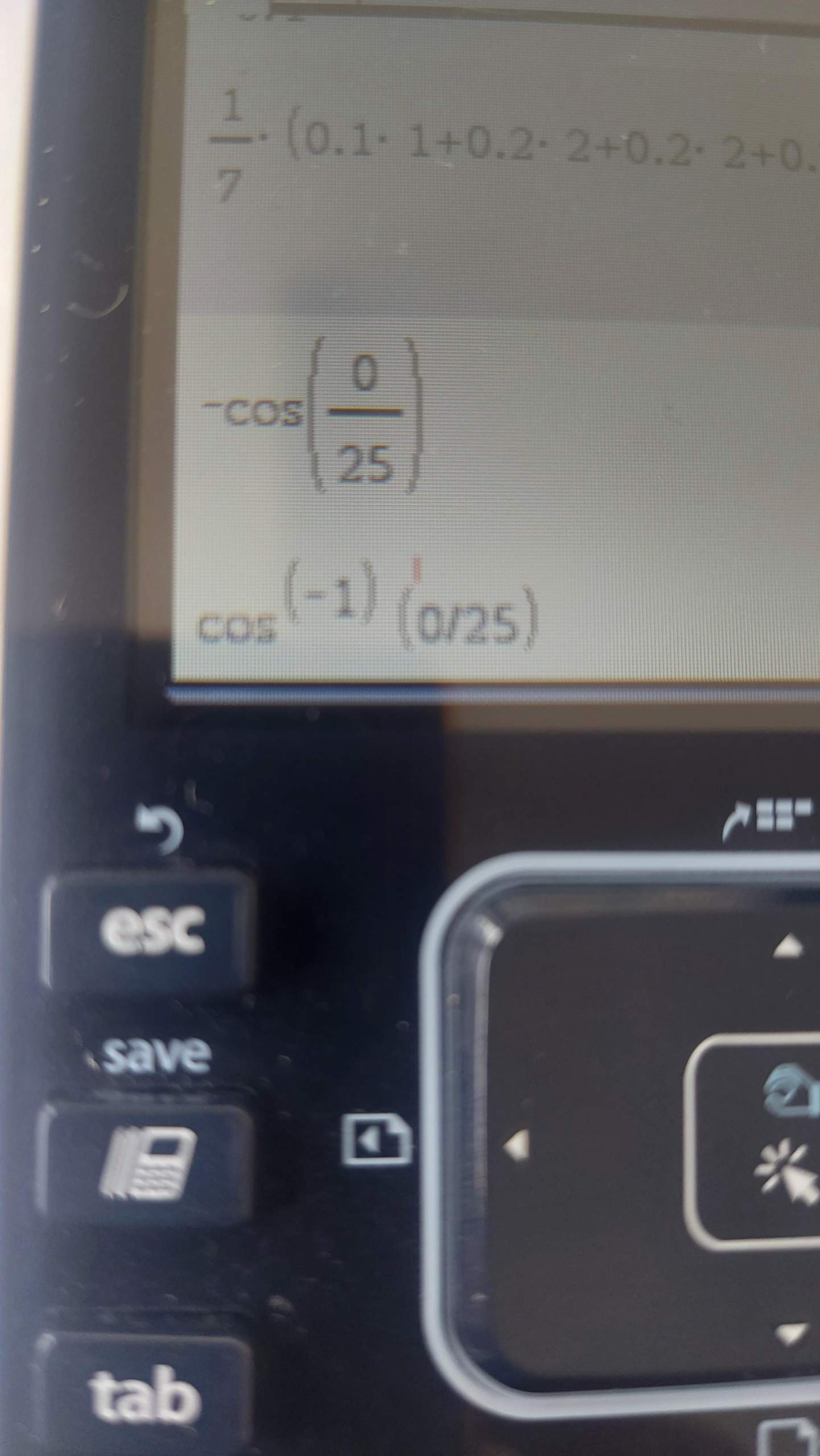 Cos^-1 in Taschenrechner? (Vektoren, Cosinus)