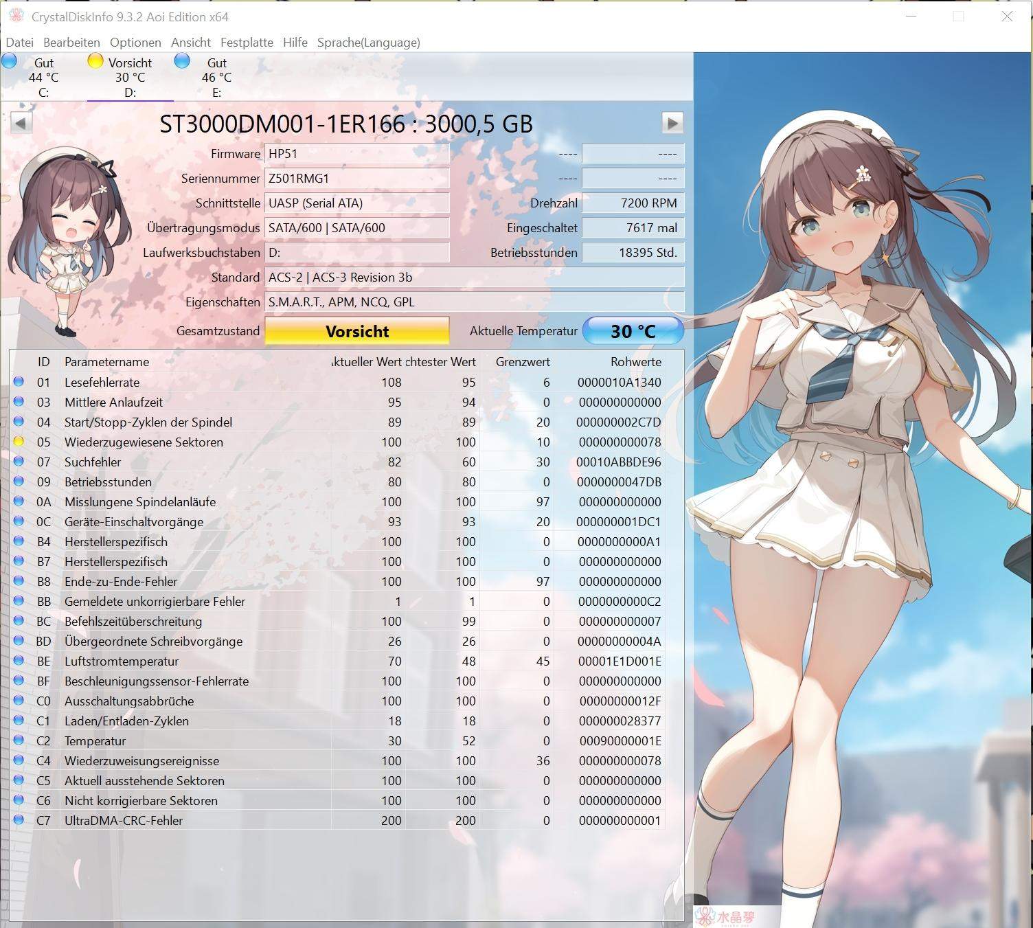 [CrystalDiskInfo] Wieso obwohl 100 ist? (Festplatte, HDD)
