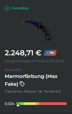 CS:GO Karambit Marmorfärbung was ist der unterschied zwischen FFI und ...
