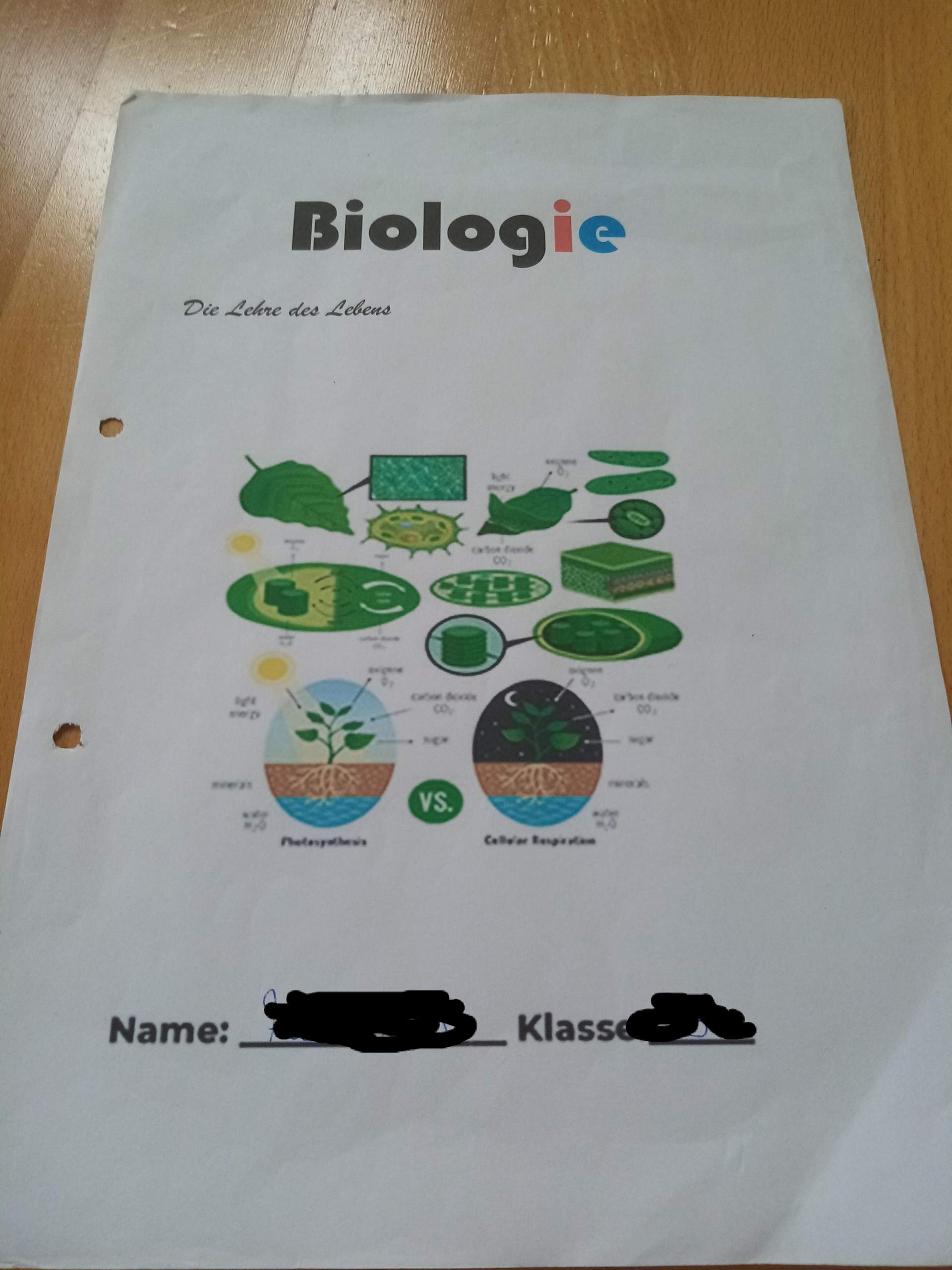 Deckblatt Bio? (Schule, Biologie, Gymnasium)