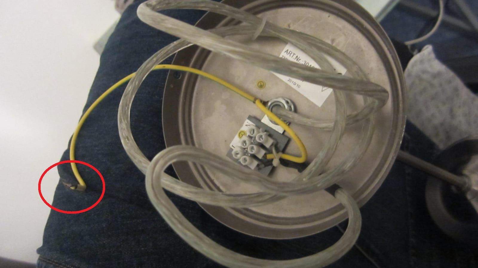 Deckenlampe anbringen. richtige Verkabelung? (Strom, Elektrik, Kabel)