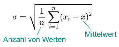 Definition der Standardabweichung? (Schule, Mathematik, Stochastik)