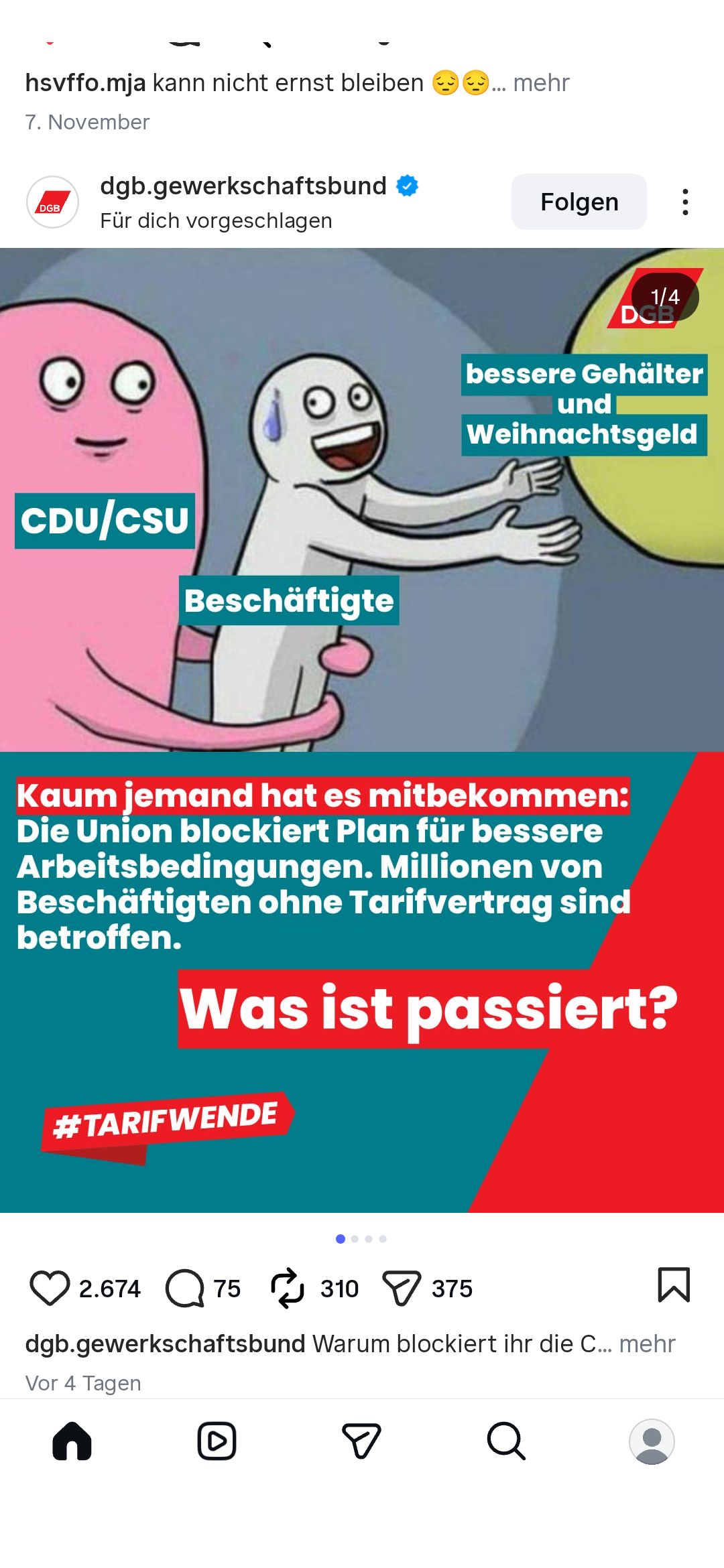 Deine Meinung die CDU und auch die AFD nennt sich Partei für das ...