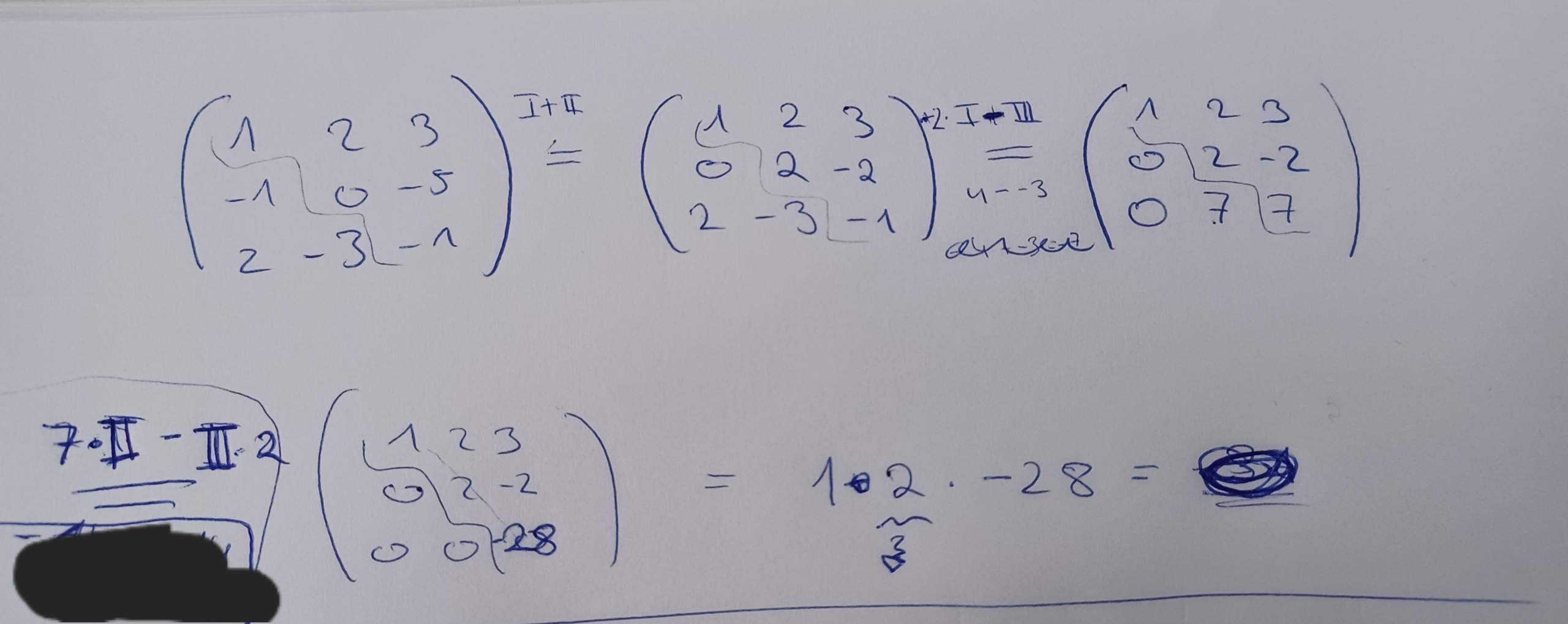 Determinante mit Gauß? (Mathematik, Studium, Informatik)