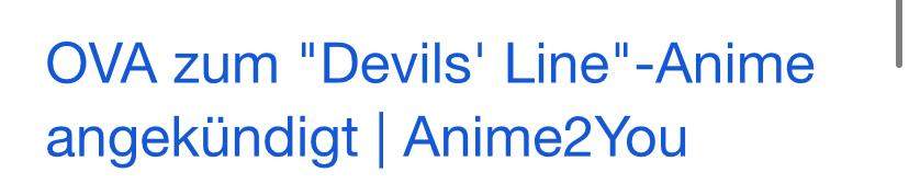 Devils Line OVA? (Anime, Manga)