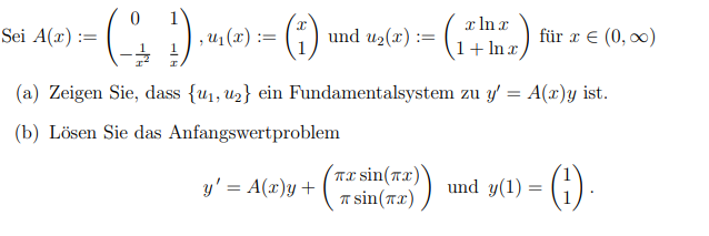 DGL Matrix fundamentalsystem? (Gleichungen, Mathematiker, Analysis)