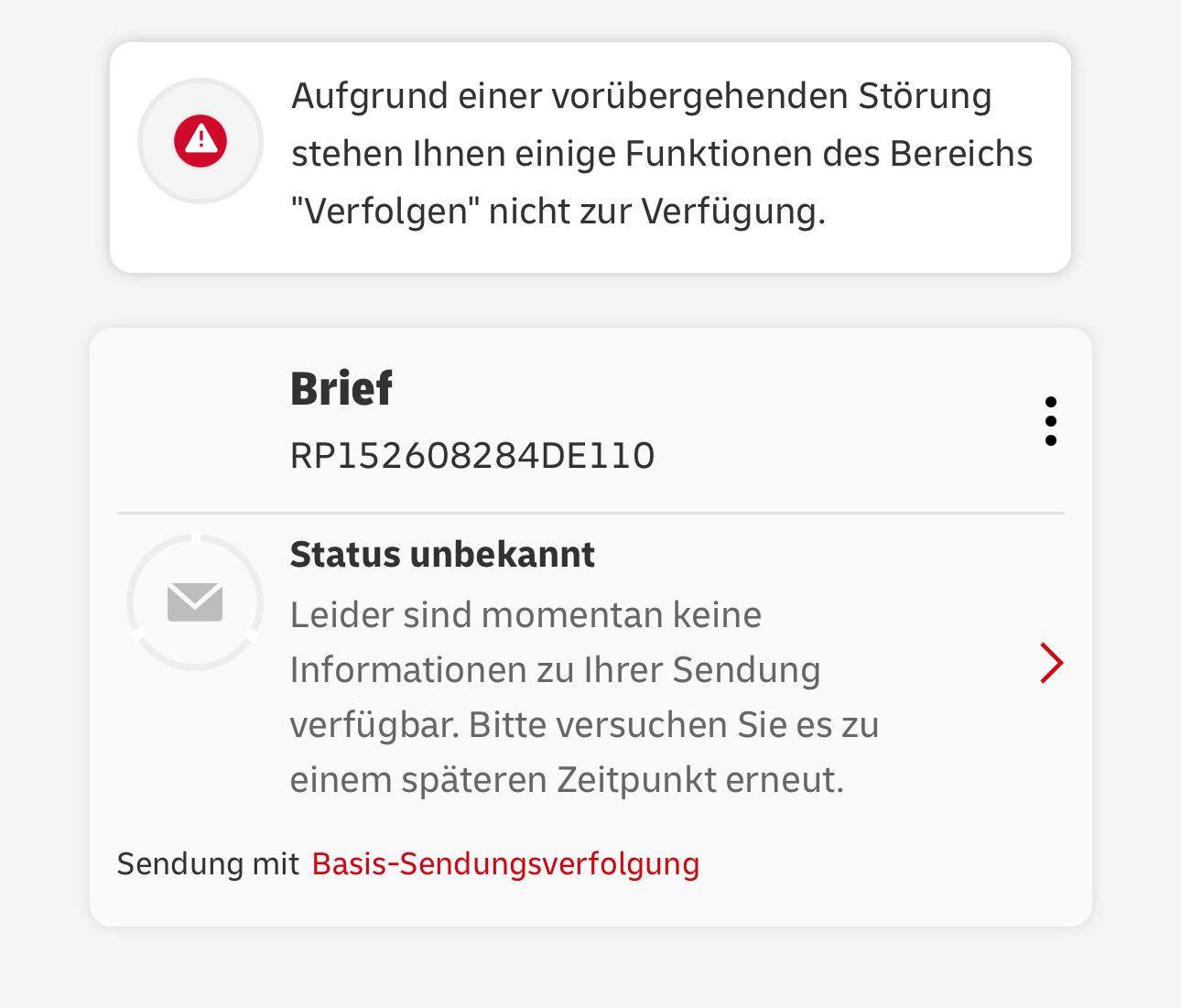 DHL Brief Status unbekannt? (Deutschland, Post, Versand)