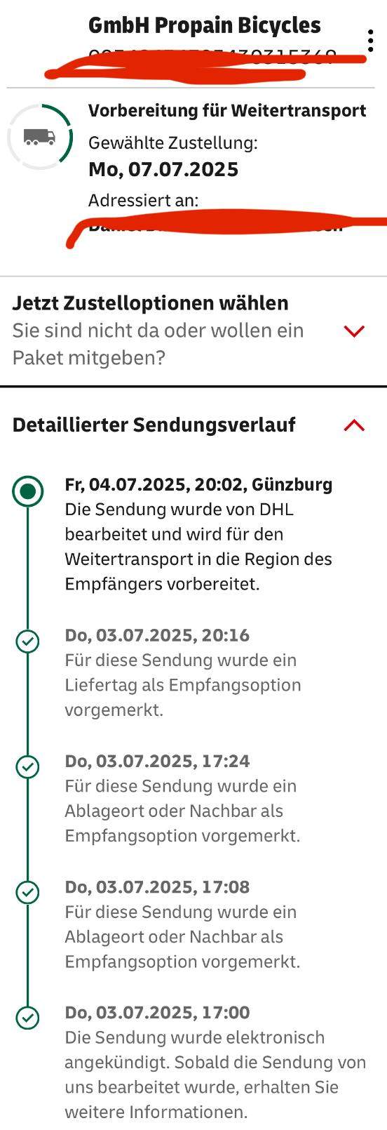 Dhl freight sendestatus aktualisiert sich nicht? (Versand, Paket ...
