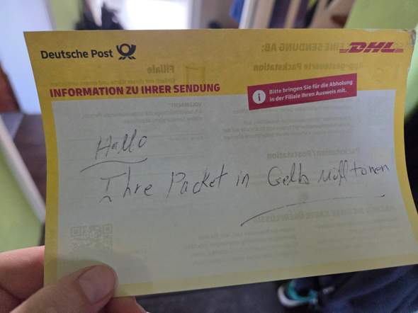 DHL Paket in Mülltonne?