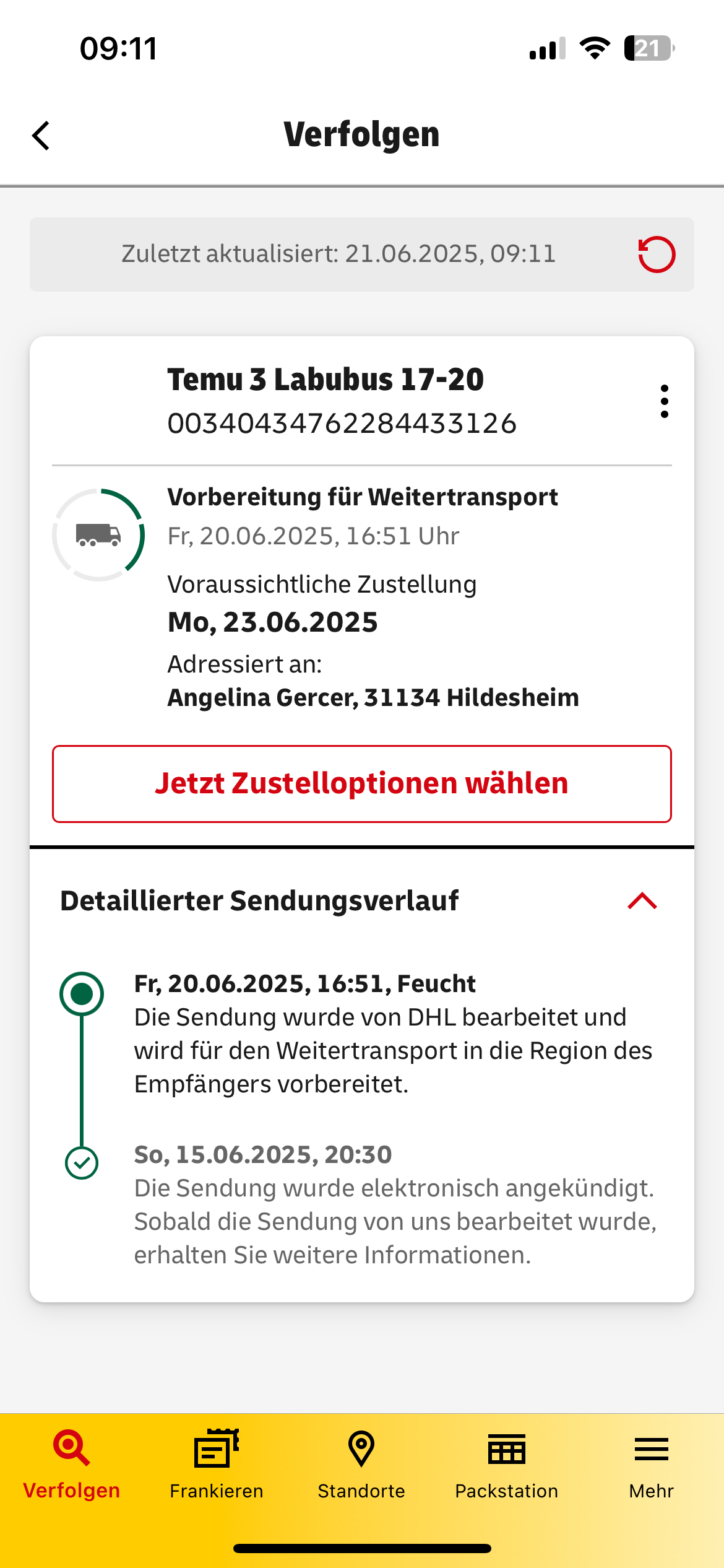 DHL PAKET könnte es heute noch kommen? (Versand, Bestellung, Lieferung)